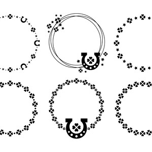 St. Patrick's Day Frame Clip Art Set, PNG, SVG, VECTOR, Shamrock ...