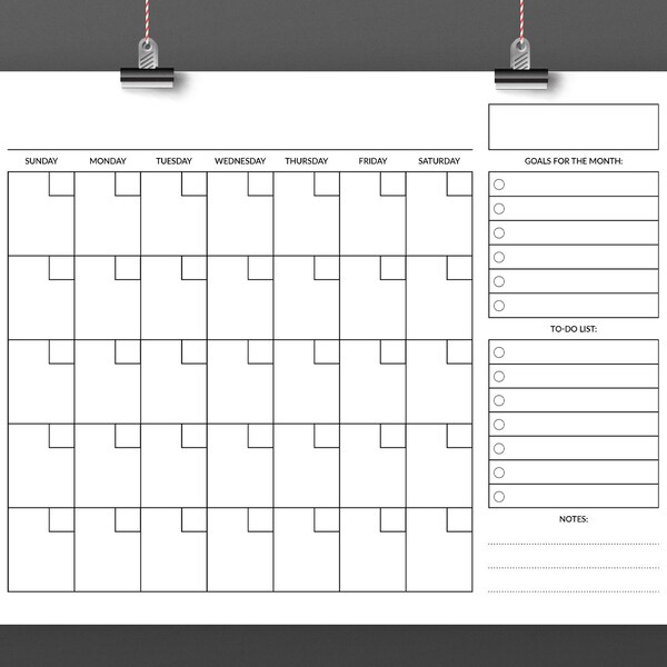 Reusable Calendar - Etsy