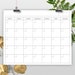 8.5x11 Inch Blank Planner Calendar, 8.5 X 11 Printable Calendar ...
