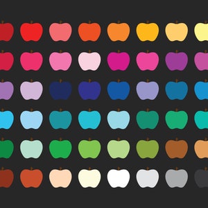 Apple Clip Art Set, PNG, SVG, VECTOR, Back to School, Food Clip Art ...