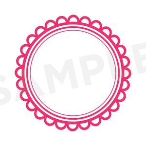 Scallop Outer Frame Clip Art Set, PNG, SVG, VECTOR, Round Border ...