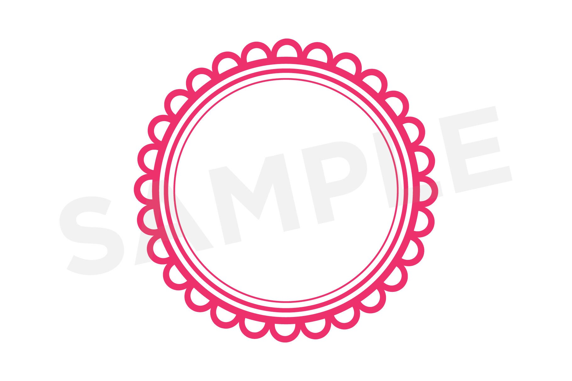 Scallop Outer Frame Clip Art Set, PNG, SVG, VECTOR, Round Border ...