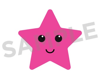 Smiley Face Star Clipart