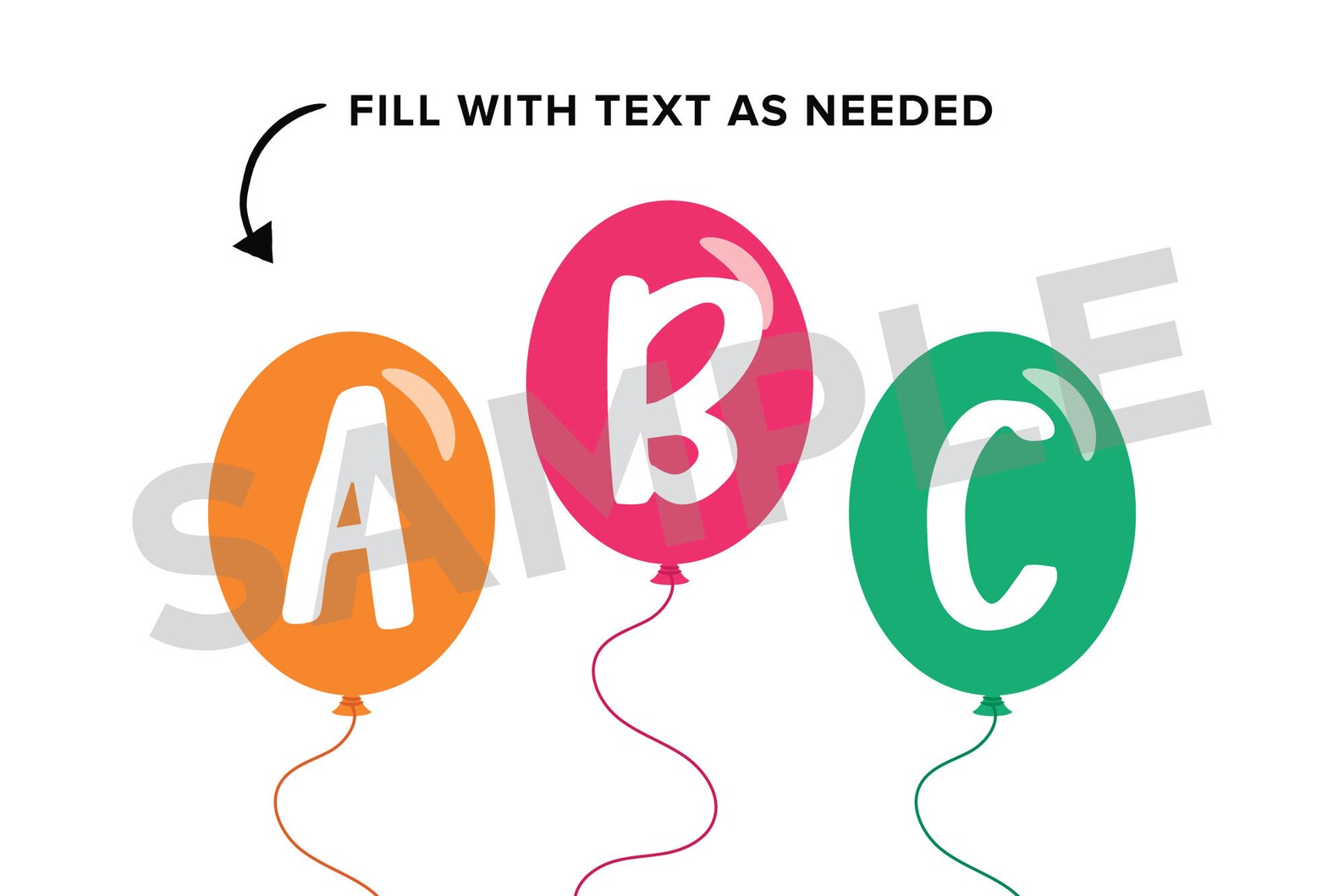 Party Balloons Clip Art Set, PNG, SVG, VECTOR, Multicolor Balloons ...