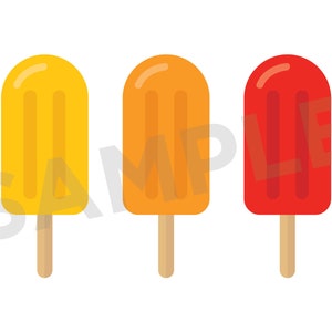 Popsicles & Ice Pops Clip Art Set, PNG, SVG, VECTOR, Dessert Clipart ...