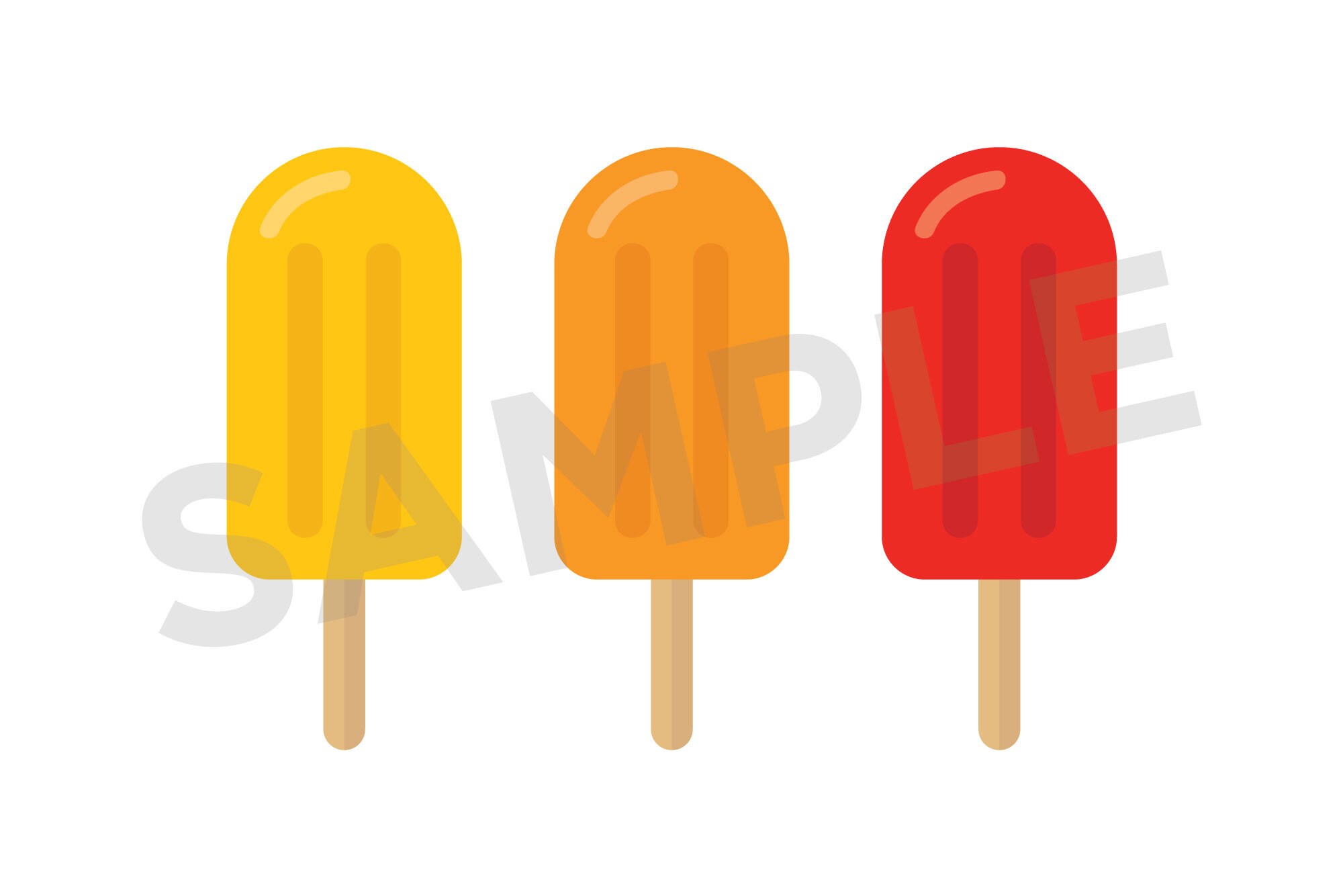 Popsicles & Ice Pops Clip Art Set, PNG, SVG, VECTOR, Dessert Clipart ...