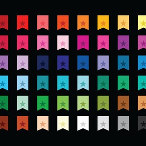 Bookmark Tab Clip Art Set, PNG, SVG, VECTOR, Vertical Flag, Banner ...