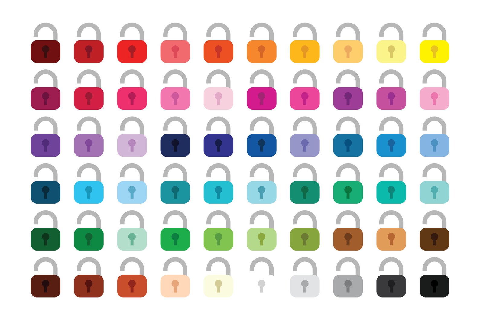 Lock & Key Clip Art Set PNG SVG VECTOR Padlock Open Lock - Etsy