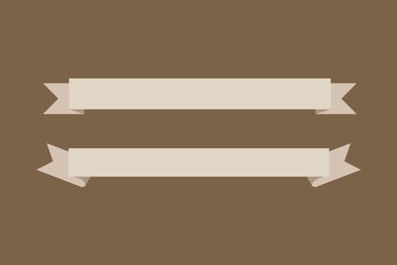 Tan Brown Badge & Banner Clip Art Set, PNG, SVG, VECTOR, Label Clipart ...