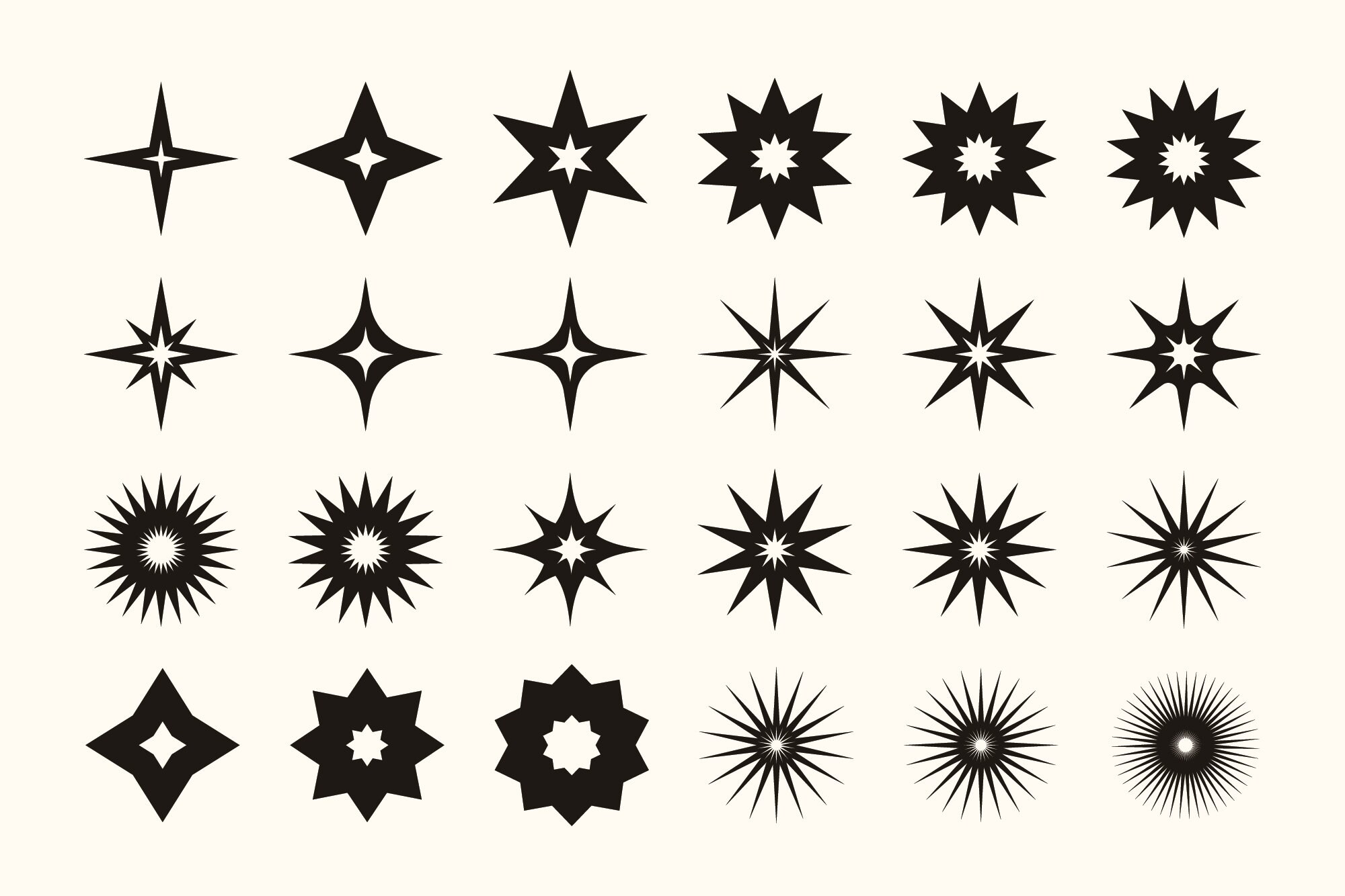 Star Shape Clip Art Collection, PNG, SVG, VECTOR, Star Symbol, Star Set ...