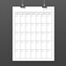 8.5x11 Inch Vertical Blank Calendar, 8.5" X 11" Printable Calendar ...