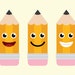 Cute Emoji Pencil Clipart, PNG, SVG, VECTOR, Happy Pencil Clipart ...