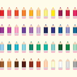 Color Pencil Clip Art, PNG, SVG, VECTOR, Back to School, School Clip ...