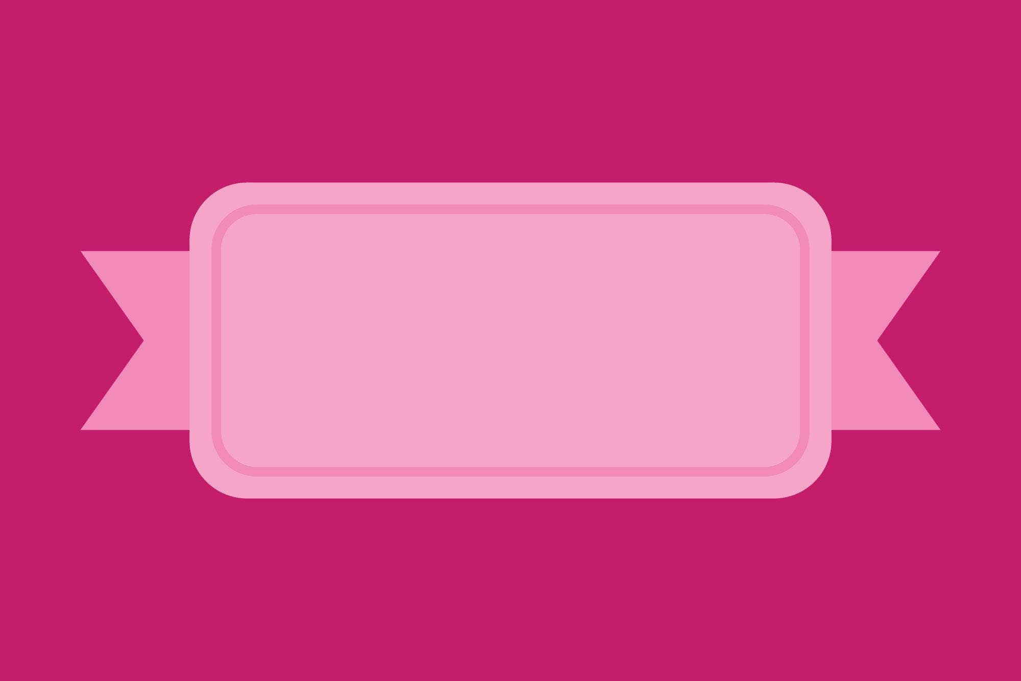Pink Badge & Banner Full Clip Art Set, PNG, SVG, VECTOR, Label, Ribbon ...