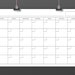 11x17 Inch Blank Calendar, 11" X 17" Printable Calendar, Calendar ...