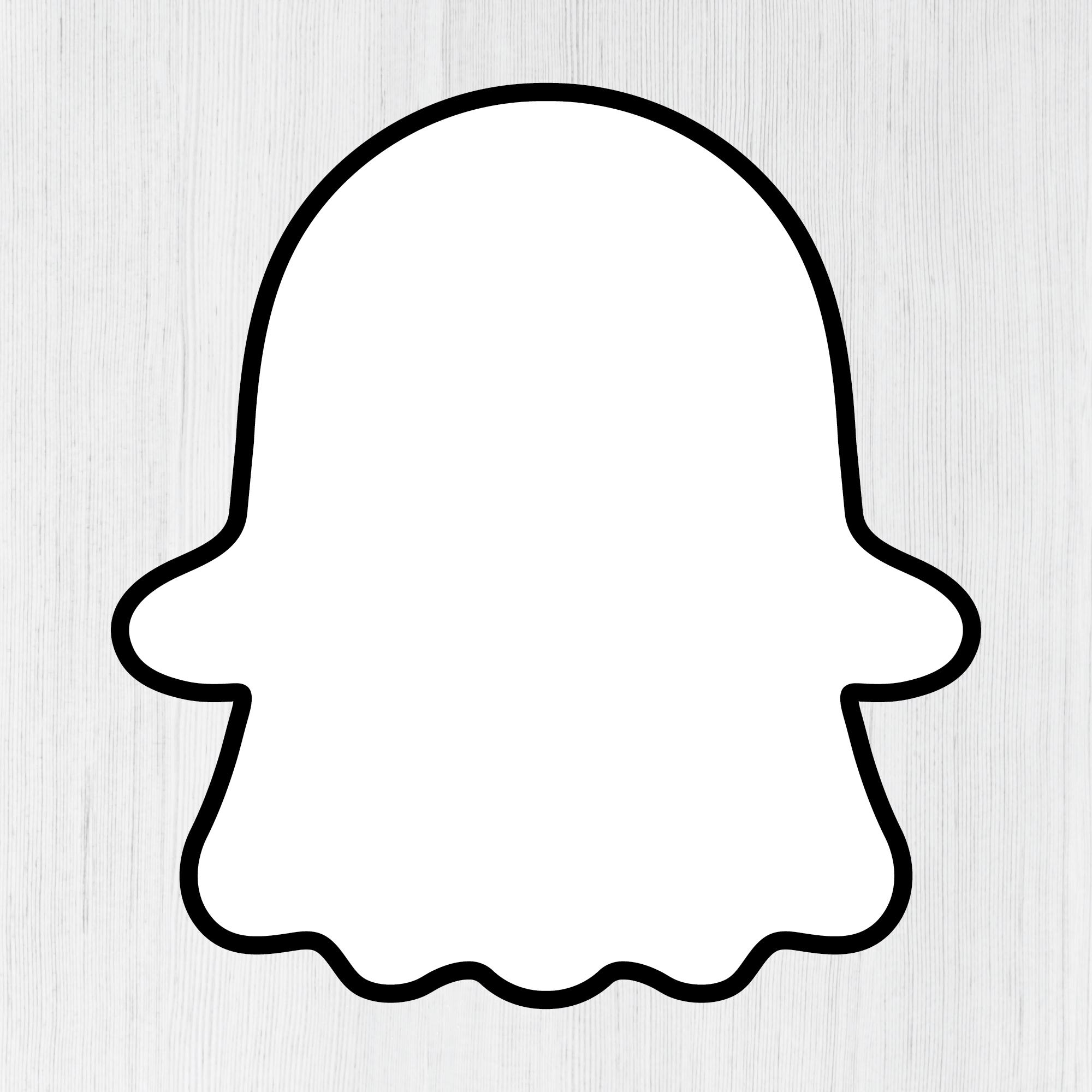 Halloween Cute Ghost Clip Art Set, PNG, SVG, VECTOR, Simple Smiling ...