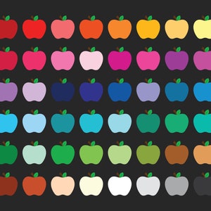 Apple Clip Art Set, PNG, SVG, VECTOR, Back to School, Food Clip Art ...