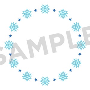 Starry Snowflake Winter Border Clip Art Set, PNG, SVG, VECTOR, Winter ...