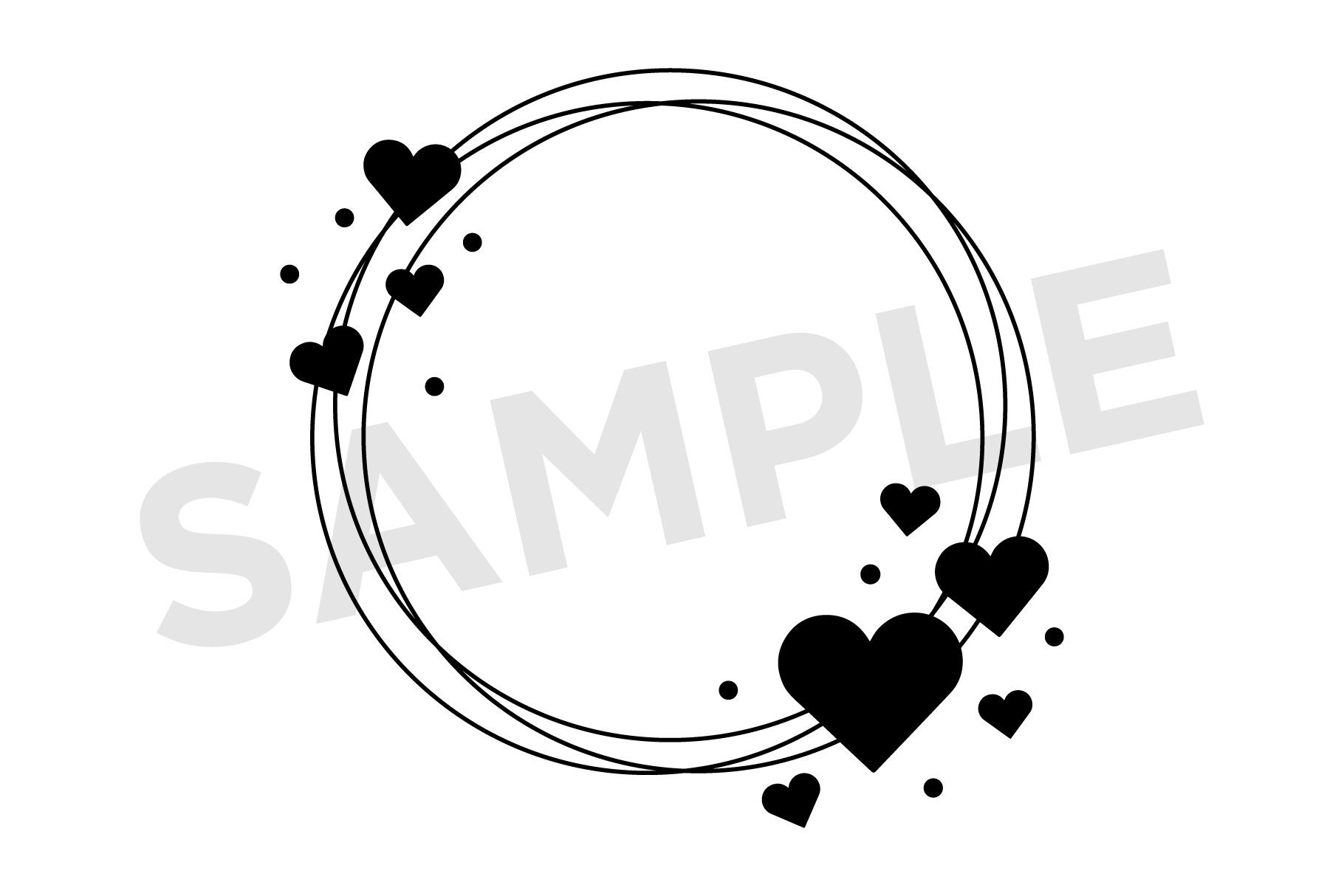 Heart Valentine Frame Clip Art Set PNG SVG VECTOR Circle - Etsy Polska