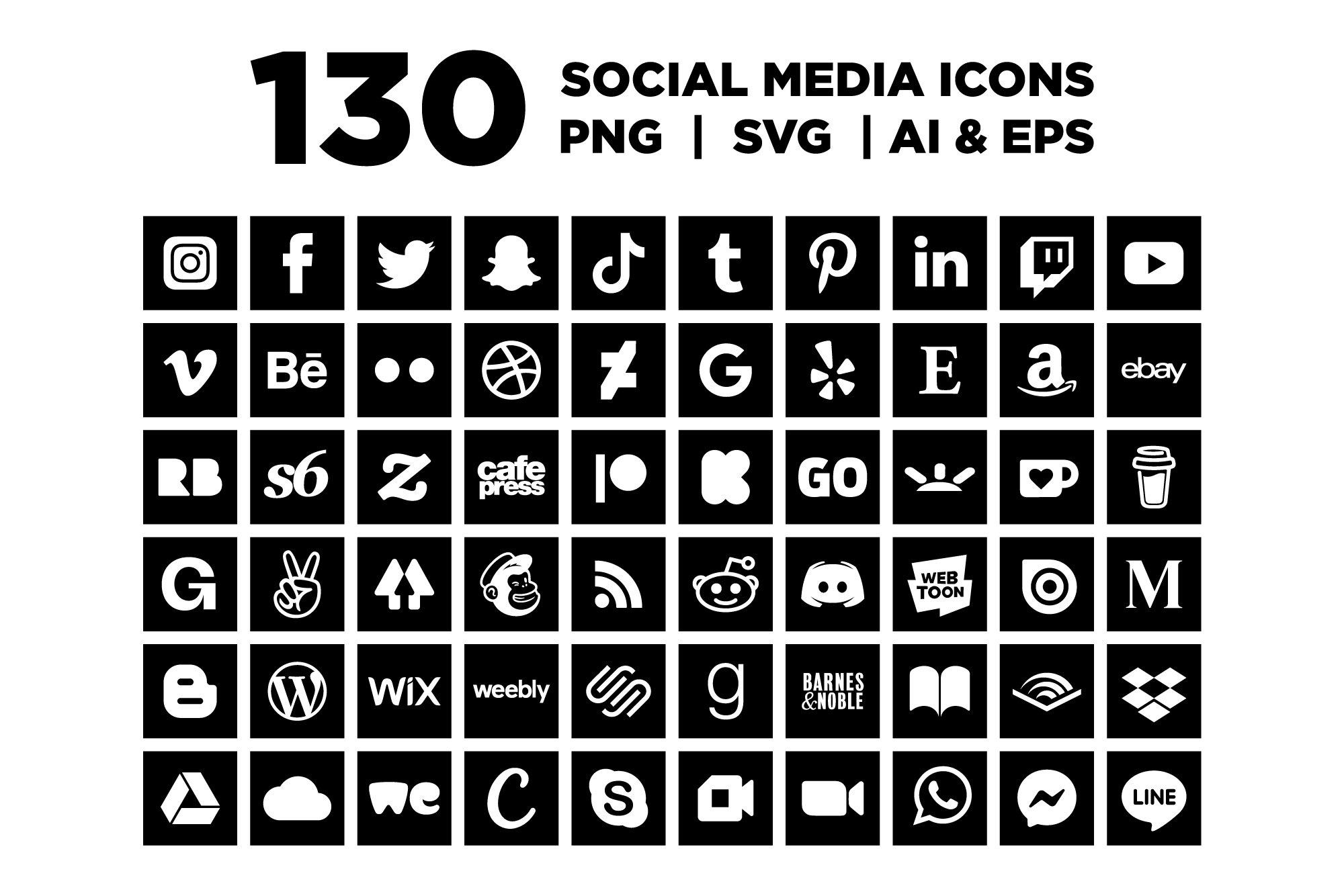Black Social Media Icon Png