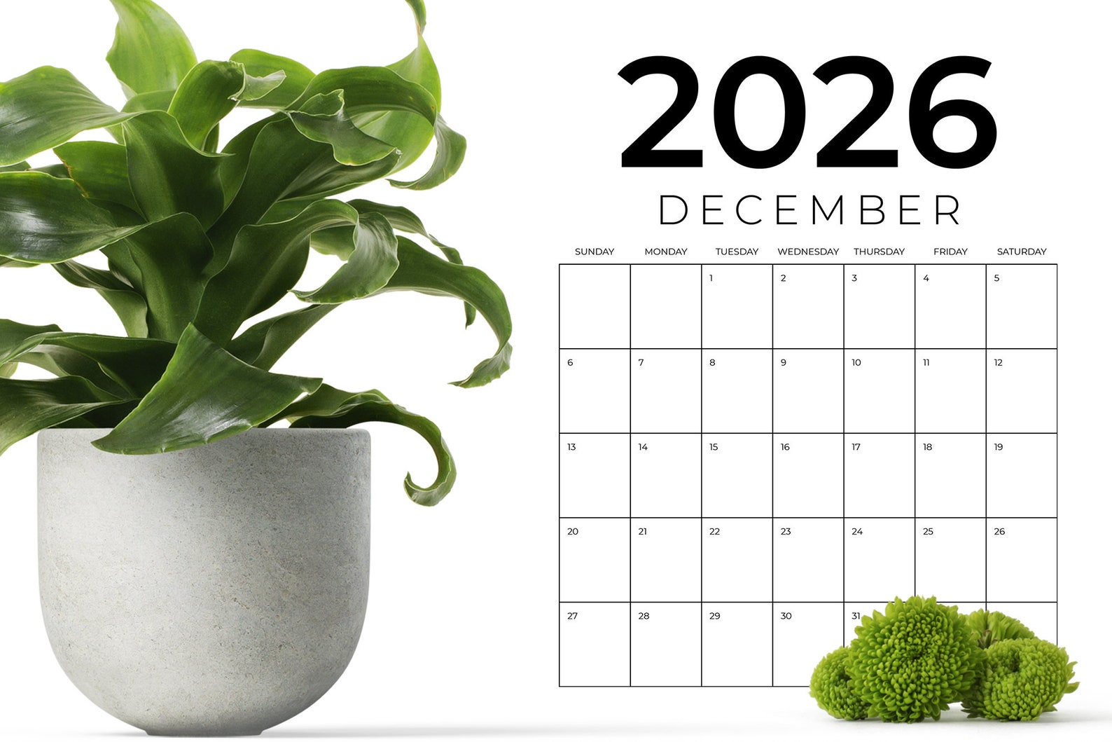 2026 Vertical 8.5 X 11 Inch Calendar Template INSTANT - Etsy