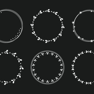 Christmas Star and Holly Frame Clip Art Set, PNG, SVG, VECTOR, Holiday ...