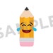 Cute Emoji Pencil Clipart, PNG, SVG, VECTOR, Happy Pencil Clipart ...