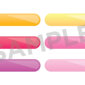 Gradient Web Button Clip Art Set, PNG, SVG, VECTOR, Ombre, Rounded ...