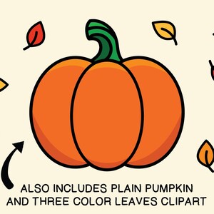 Happy Orange Pumpkin Clip Art Set, PNG, SVG, VECTOR, Kawaii Clipart ...