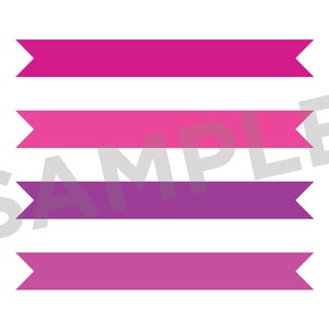 Flat Ribbon Banner Clip Art, PNG, SVG, VECTOR, Wide Ribbon Clipart ...