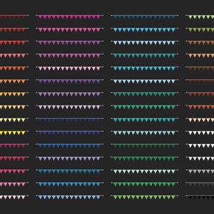 Single Color Triangle Banner Clip Art Set, PNG, SVG, VECTOR, Triangle ...