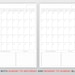 24x36 Inch Vertical Blank Calendar, Planner Calendar, 24" X 36 ...