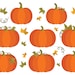 Fall Pumpkins Clip Art Set PNG SVG VECTOR Carved Pumpkin - Etsy