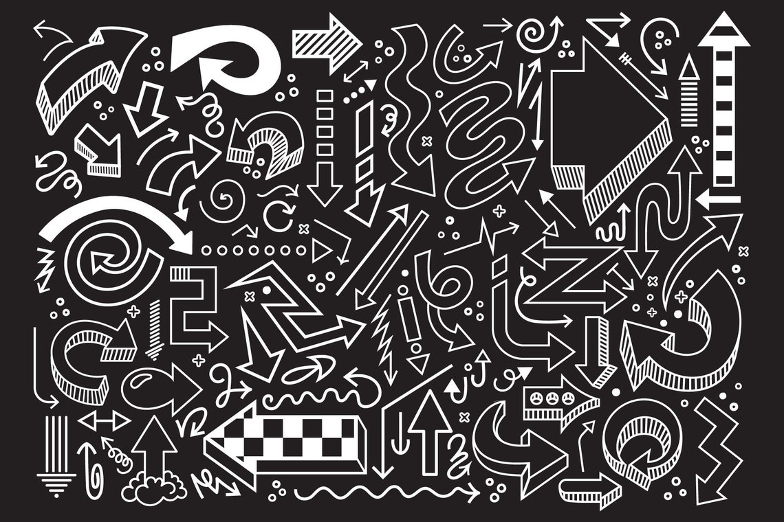 Comic Book Arrows Clipart Set PNG SVG VECTOR Arrow Symbol - Etsy