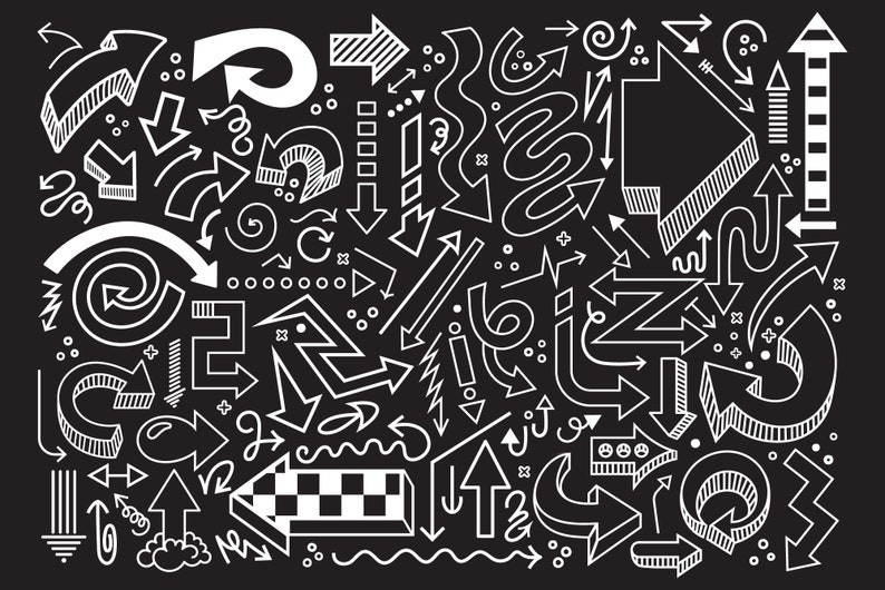 Comic Book Arrows Clipart Set PNG SVG VECTOR Arrow Symbol - Etsy