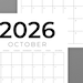 2026 Vertical 8.5 X 11 Inch Calendar Template | INSTANT DOWNLOAD ...