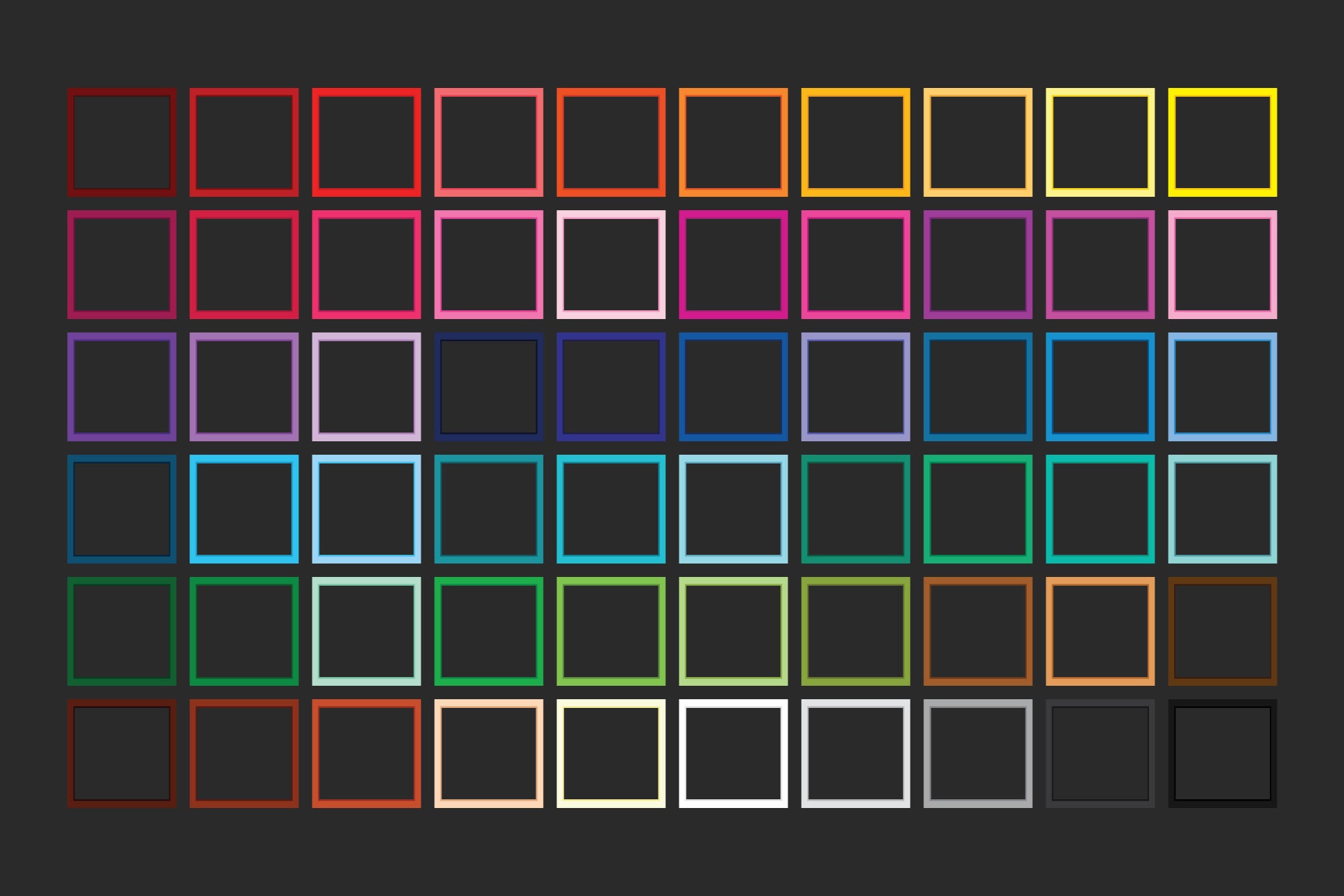 Square Instant Film Clip Art Set, PNG, SVG, Vector, Skinny Border Frame ...