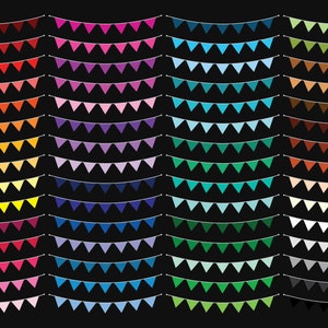 Single Color Triangle Banner Clip Art Set, PNG, SVG, VECTOR, Flag ...