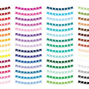 Flag Bunting Banner Clip Art Set, PNG, SVG, VECTOR, Party Banner ...