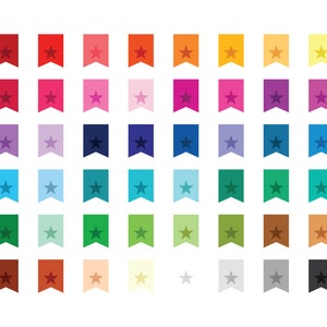 Bookmark Tab Clip Art Set, PNG, SVG, VECTOR, Vertical Flag, Banner ...