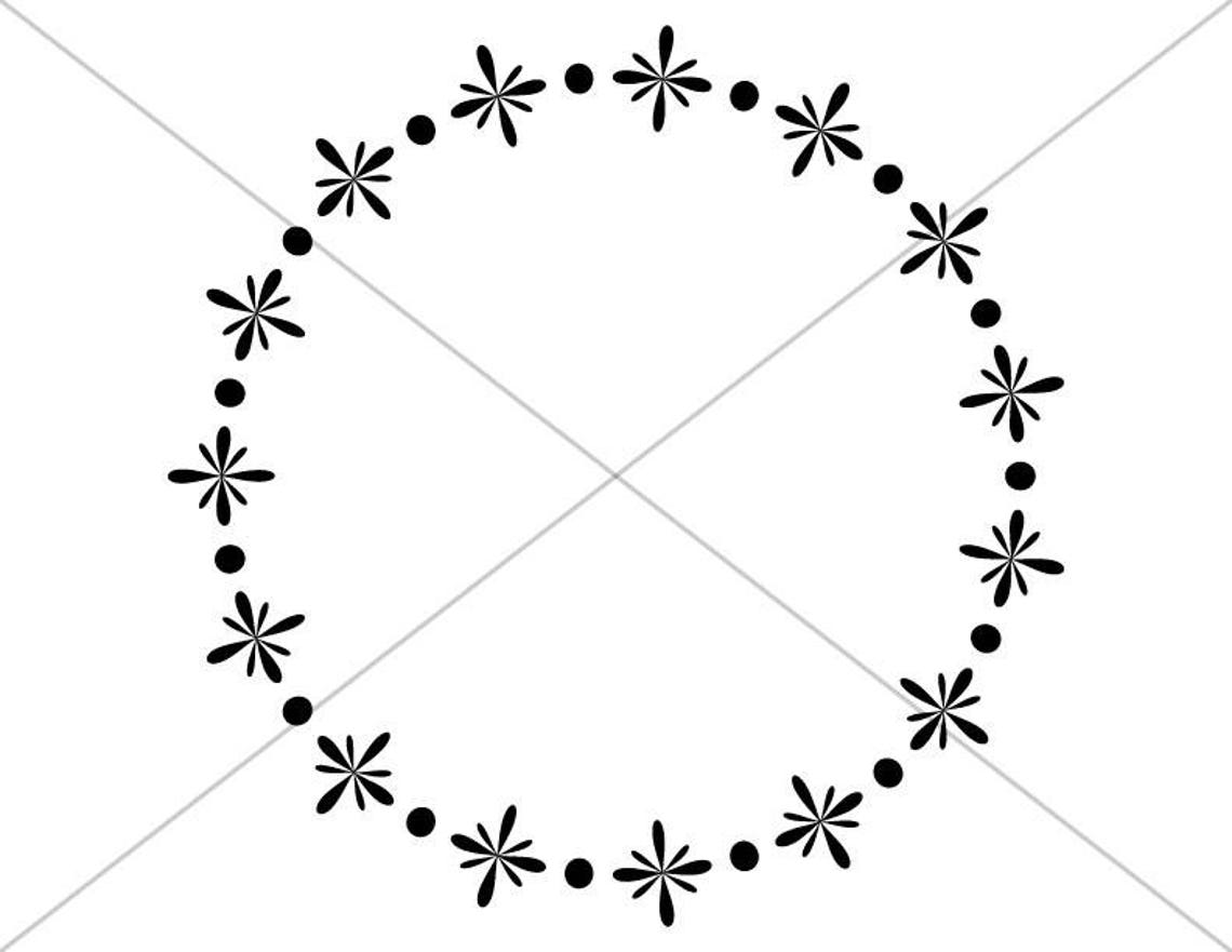 Star and Snowflake Frame Clip Art Set PNG SVG VECTOR Circle - Etsy