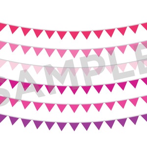Single Color Triangle Banner Clip Art Set, PNG, SVG, VECTOR, Flag ...