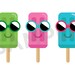 Ice Pops Clip Art Set PNG SVG VECTOR Cartoon Happy Face - Etsy