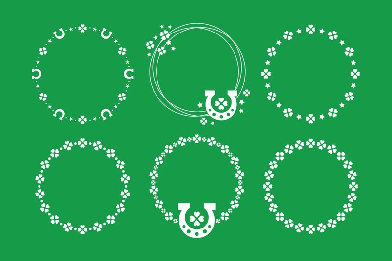 St. Patrick's Day Frame Clip Art Set PNG SVG VECTOR | Etsy