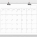 8.5x11 Inch Blank Calendar, 8.5 X 11 Printable Calendar, Calendar ...