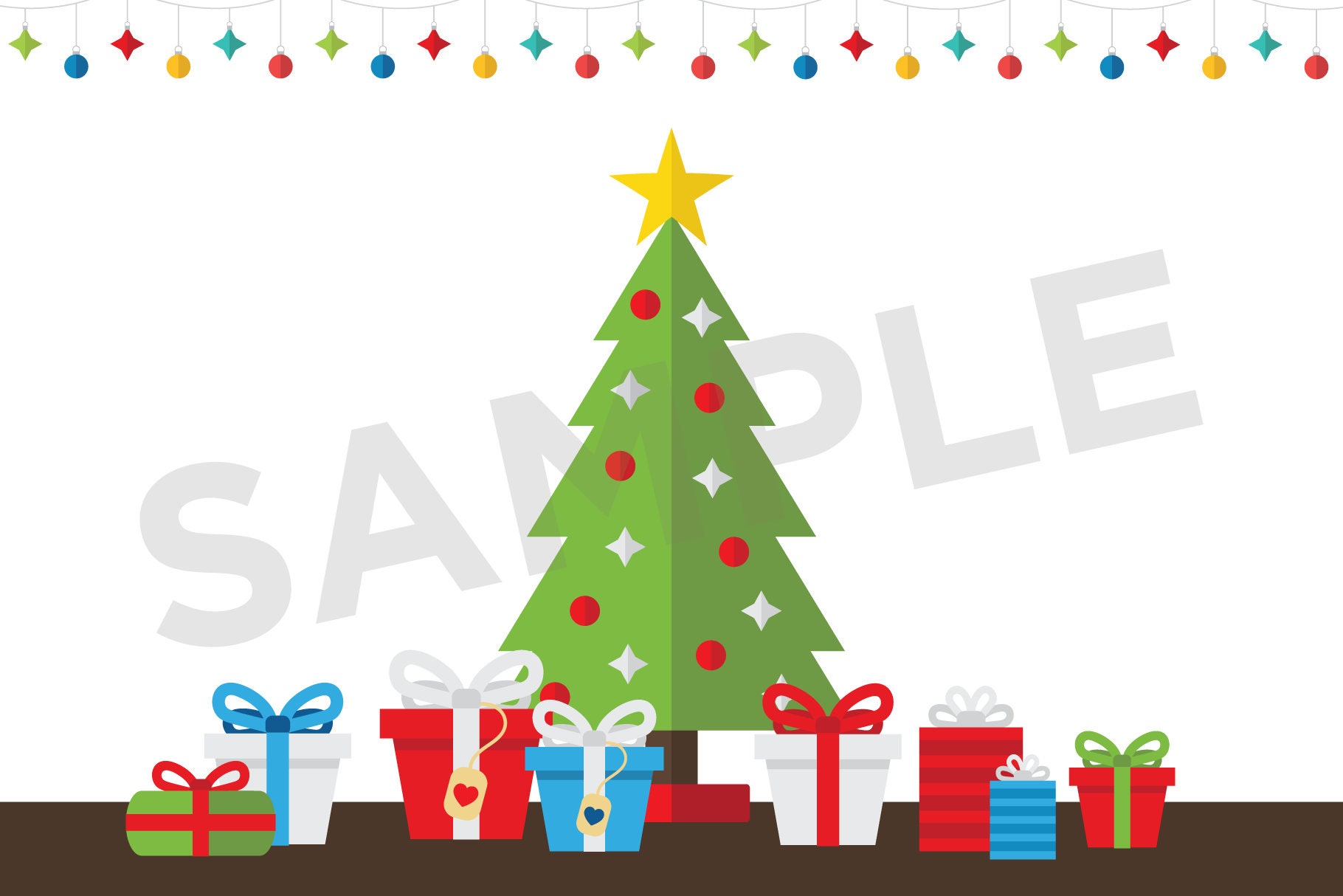Christmas Tree Party Clip Art Set PNG SVG VECTOR Colorful - Etsy