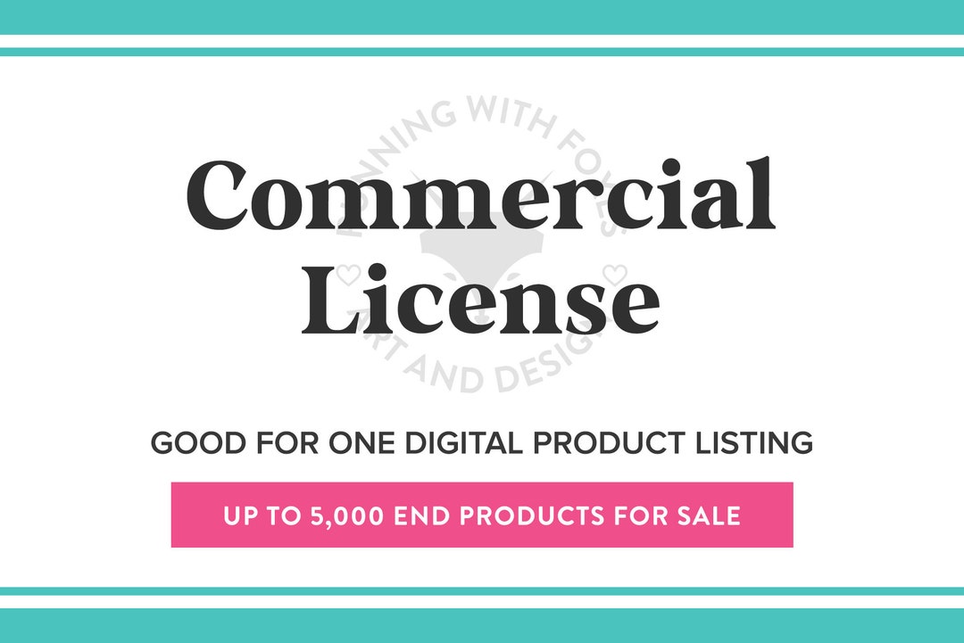 Commercial License for Clipart One Product up to 5000 - Etsy