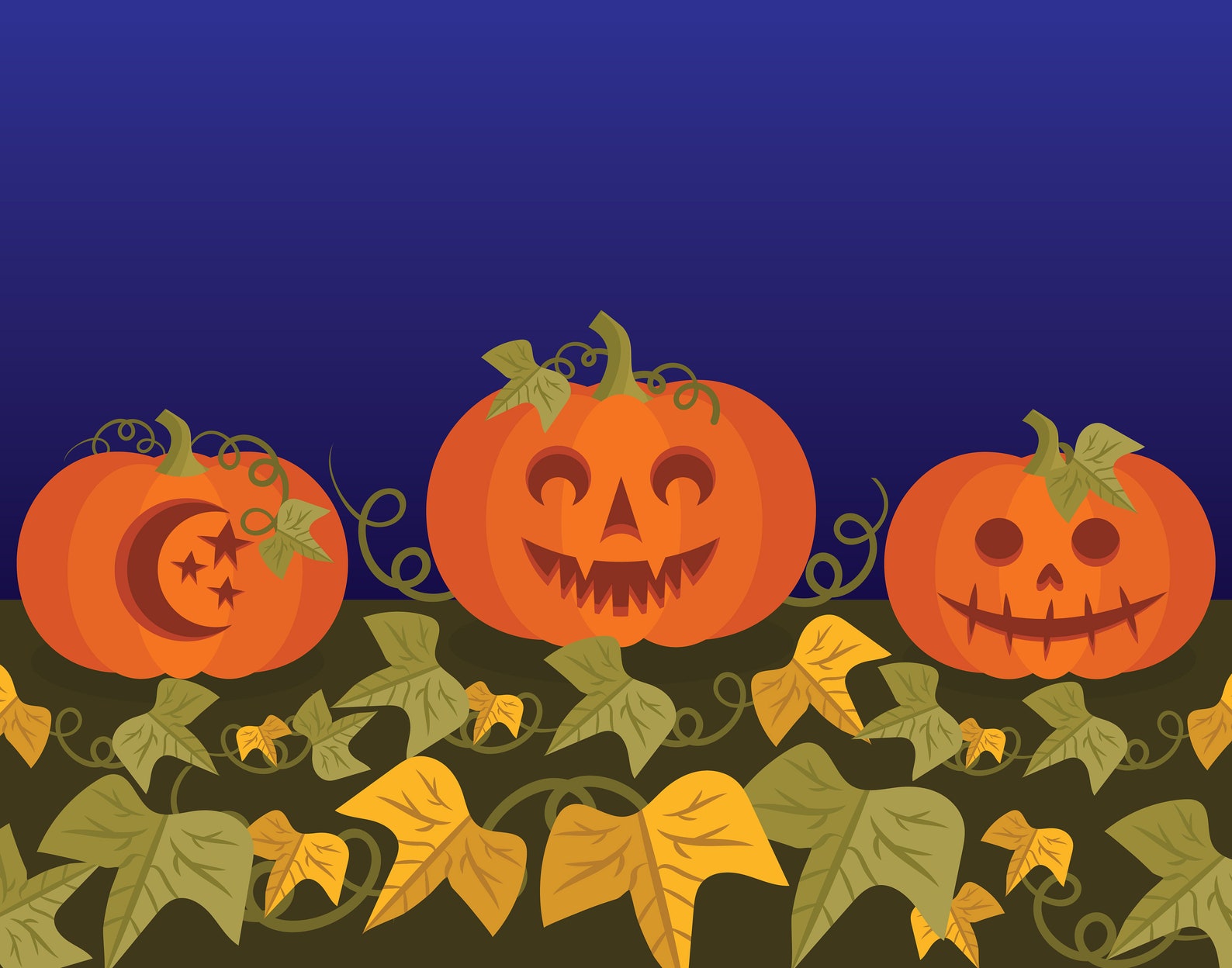 Fall Pumpkins Clip Art Set PNG SVG VECTOR Carved Halloween | Etsy