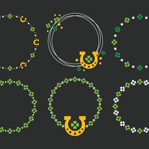 St. Patrick's Day Frame Clip Art Set, PNG, SVG, VECTOR, Shamrock ...