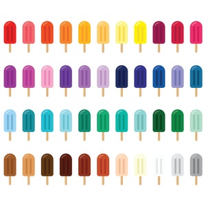 Popsicles & Ice Pops Clip Art Set, PNG, SVG, VECTOR, Dessert Clipart ...